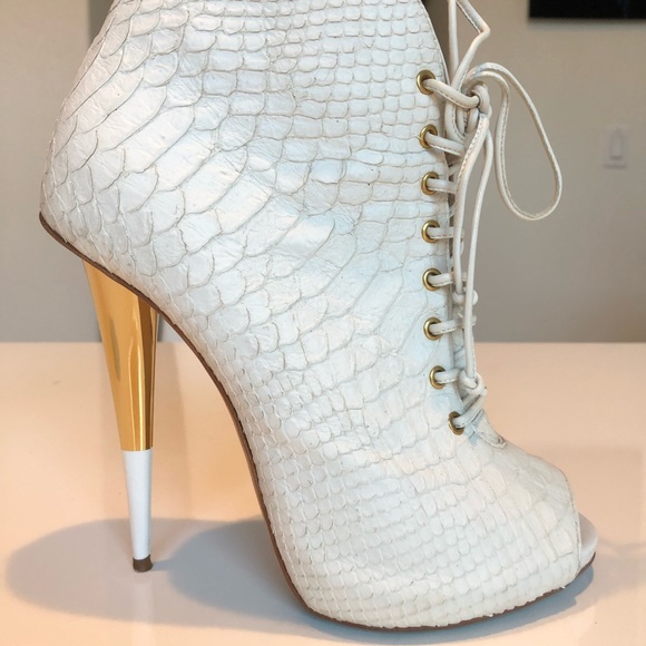 Giuseppe Zanotti | Shoes | Giuseppe Zanotti Python Booties Size 38 | Poshmark